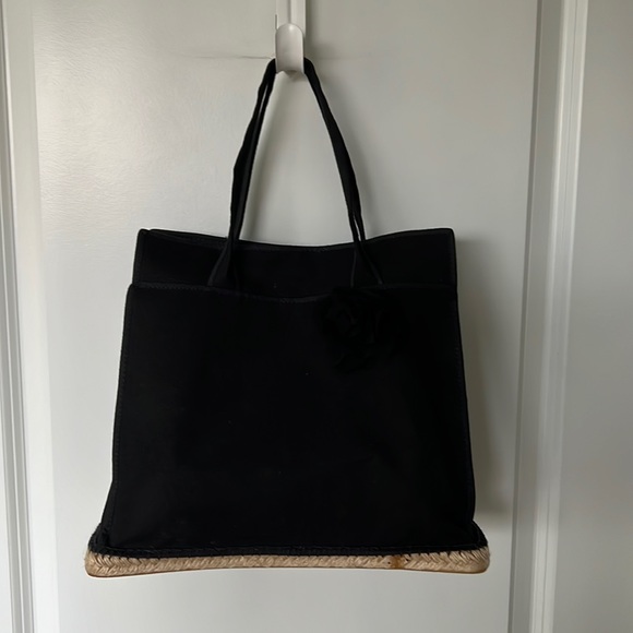 Pare Gabia | Bags | Pare Gabia Black Canvas Espadrille Tote | Poshmark